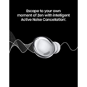 SAMSUNG Galaxy Buds Pro, Bluetooth Earbuds, True Wireless, Noise Cancelling, Charging Case, Quality Sound, Water Resistant, Phantom Silver (US Version)
