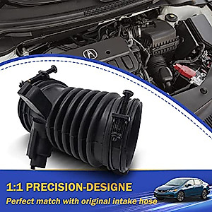 Air Cleaner Intake Hose Tube with Clamps for 2012-2015 Honda Civic 1.8L/ 2013-2015 Acura Ilx 2.0L 17225-R1A-A01