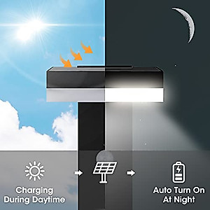 TJCoLUX Outdoor Solar Landscape Path Light with Motion Sensor, Aluminum Black Pathway Light for Garden Lawn Yard Walkway Driveway, IP44 Waterproof, 4000K