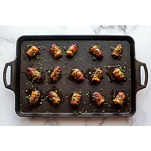 Lodge 15.5"x10.5" Cast Iron Baking Pan, Black