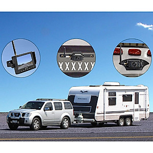 Haloview MC5111-2 Hitch Camera 5'' LCD 720P HD Digital Wireless Backup Camera System Rear View Monitor and IP69K Waterproof Reversing Built in DVR Kit for Trucks/Trailer/Bus/RVs/Pickups/Camper/Vans