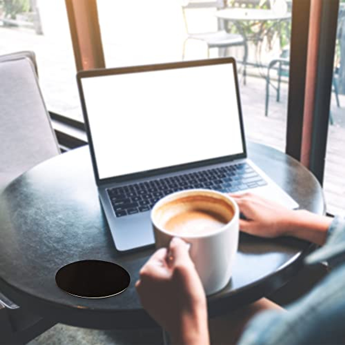 Beautiful 4 inch Black Round Coasters for Protection Against Leaks and Spills by MT Products (50 Pieces)