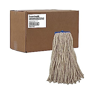 Boardwalk BWK716CCT 16 oz. Cut-End Lie-Flat Cotton Wet Mop Head - White (12/Carton)