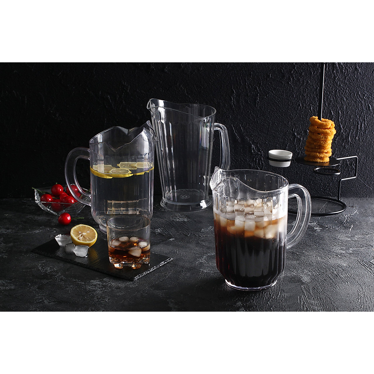 New Star Foodservice 46106 Resturant-Grade Polycarbonate Plastic Water Pitcher, 60 oz, Clear