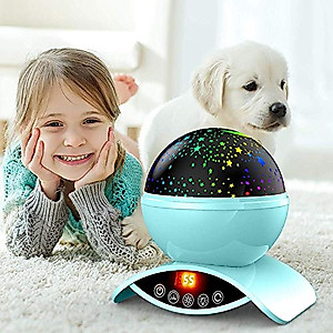 Elecstars Night Lights, Rechargeable Star Projector with Remote Control and Timer Auto Off Design, Rotating Projection Lighting Lamp, Room Decor. (Green)…