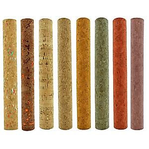 SorenCut Cork Fabric by The Yard for Sewing: Natural Cork and Gold Embellished Craft Fabric Sheet,Glitter Fabric Roll 12.5 * 54 Inch for Earrings and Other HandCrafts DIY Projects