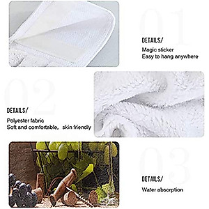 Boccsty Glasses of Red and White Wine Hanging Kitchen Towels 2 Pieces Grapes Wooden Dish Cloth Tie Towels Hand Towel Tea Bar Towels for Bathroom Farmhouse Housewarming Tabletop Home