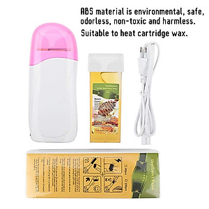 Wax Roller Kit, Roll on Wax Kit, EU PLUG Wax Warmer, Waxing Kit Wax Hair Removal Kit Waxing Roller Depilatory Roll on Wax Heater Roller with 100pcs Wax Paper Hair Removal Set EU Pulg without Adapter