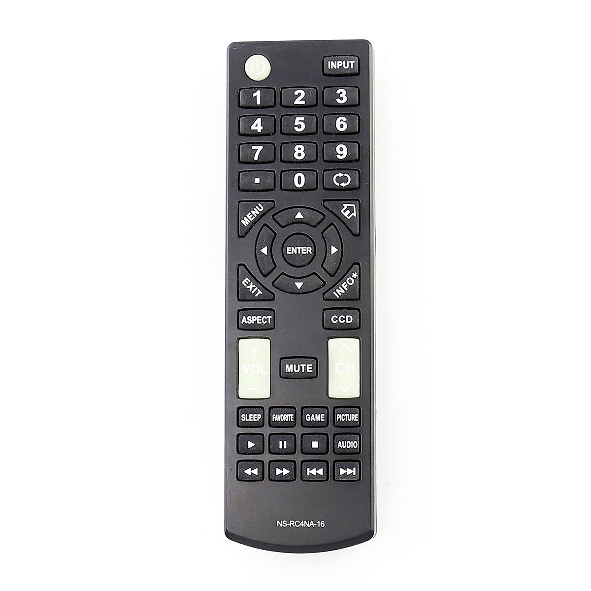 NS-RC4NA-16 NSRC4NA16 Replacement Remote Control fit for Insignia HDTV LED TV Ns-40d420na16 Ns-40d420mx16 Ns-32d421na16 Ns-48d420na16 Ns-32dd220na16 Ns-19d220na16 Ns-19d220mx16 Ns-55d421na16