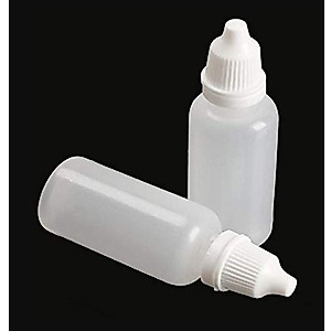 24 Pcs 30ml 1 oz Empty Squeezable Soft Plastic Dropper Bottle Eye Liquid Dropping Container with Screw On Cap for Essential Oil Sample Liquid Reagent Cosmetic Lab Drops
