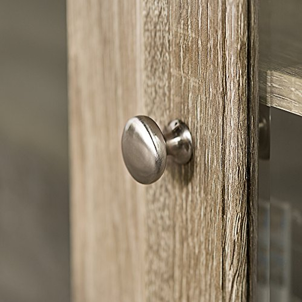 Walker Edison Glenwood Rustic Farmhouse Glass Door Highboy Fireplace TV Stand for TVs up to 65 Inches, 58 Inch, Driftwood