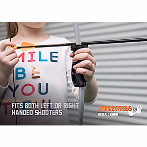 Bear Archery Wizard Bow for Youth, Recommended Ages 5-10, Ambidextrous, Continuous Draw Weight Up to 18 lb., Continuous Draw Length Up to 24-inches