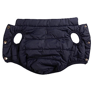 JoyDaog 2 Layers Fleece Lined Warm Dog Jacket for Winter Cold Weather,Soft Windproof Medium Dog Coat,Blue L