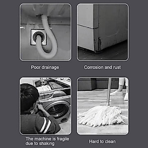 Natudeco Heavy Duty Extensible Appliance Rollers 300KG Retractable Base Appliance Slider Washing Machine Base Fridge Stand Moving Cart for Washer Dryers Furniture