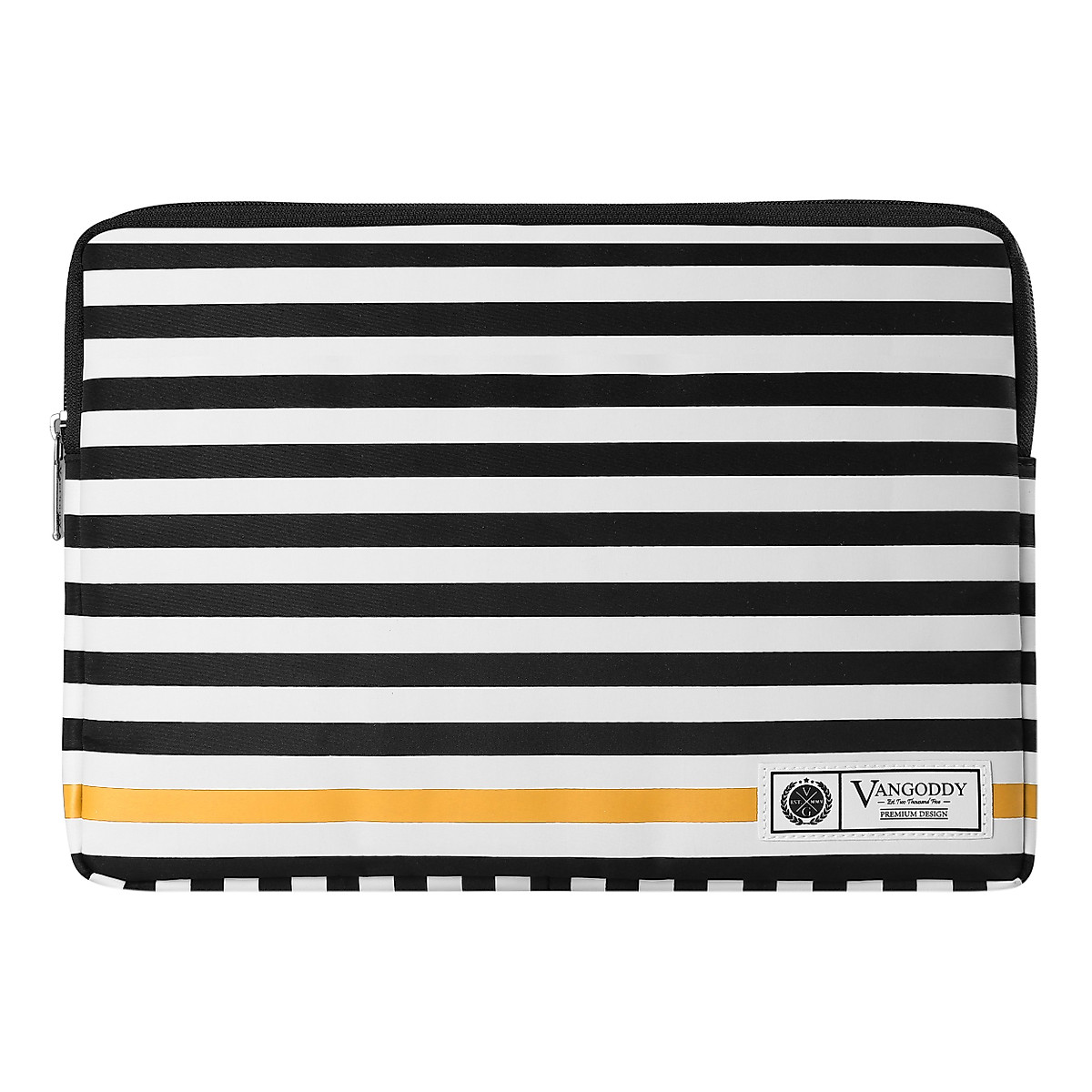 Vangoddy Argento 13.3 inch Laptop Tablet Sleeve Black White Accent Stripe Pattern Design for Microsoft Surface Book, Surface Pro 4, Laptop Tablets