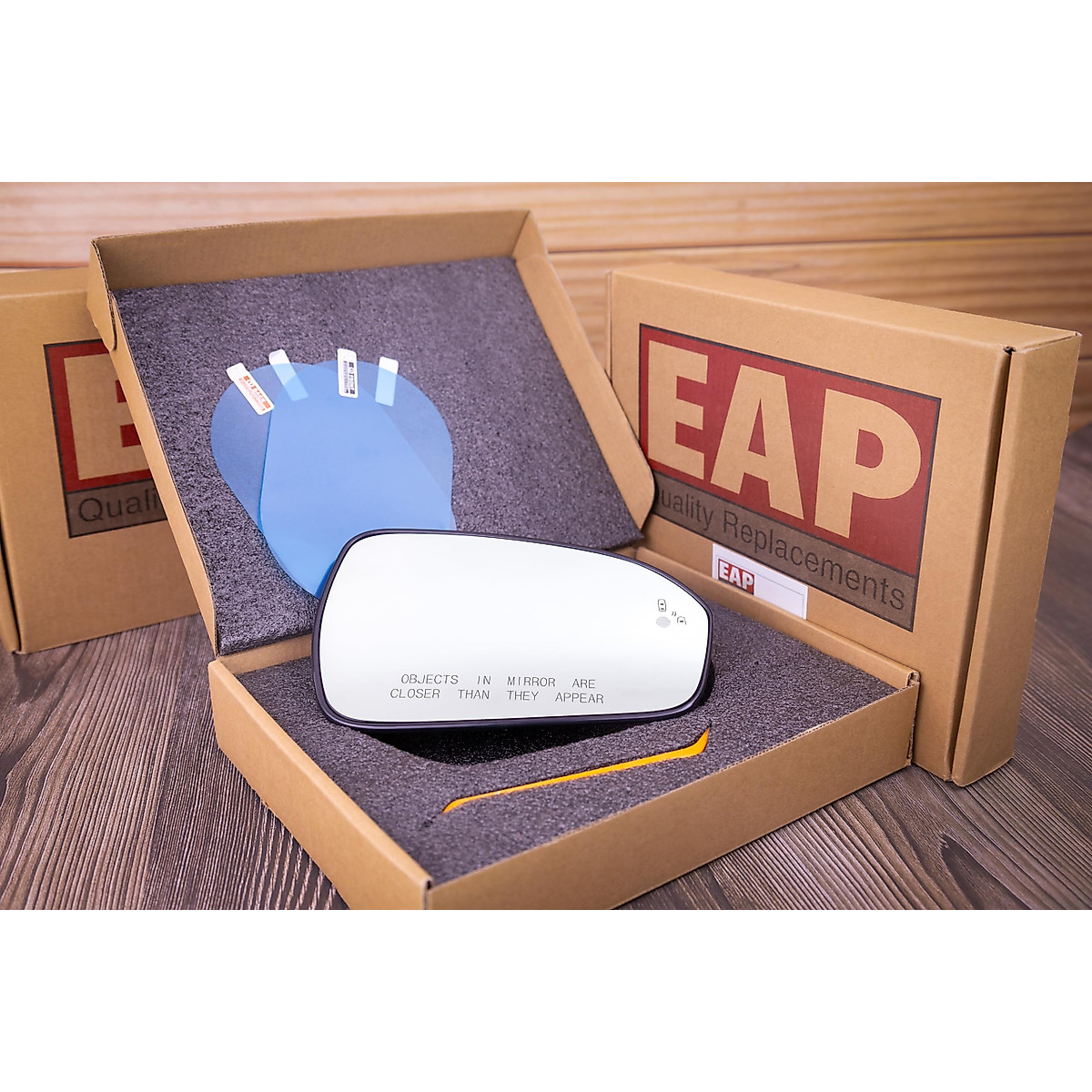 EAP Passenger Side Mirror Glass Replacement Compatible with Ford Fusion 2013-2021, Heated with Blind Spot Detection BLIS, DS7Z-17K707-C, DS7Z17K707C, KS7Z-17K707-A, KS7Z17K707A