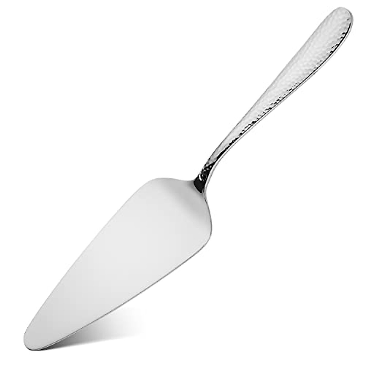 Hudson Essentials Bergamo Hammered 18/10 Stainless Steel Cake Knife & Cake Server Set – Perfect for Weddings, Engagements, Parties, Birthdays and Events