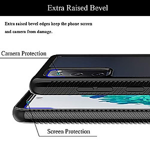 HATOSHI for Samsung Galaxy S20 FE 5G Case, Galaxy S20 FE 5G UW Case with Built in Screen Protector, Heavy Duty Protection, Crystal Clear Back, Rugged Shockproof TPU Bumper Protective Phone Cover,Black