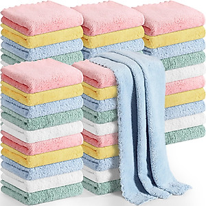 Newwiee 50 Pack Baby Burp Cloths 20''x10'' Absorbent Burping Cloths for Baby Girl Boy Large Baby Rags Towels for Newborn Essential(Colorful)