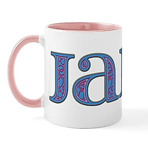 CafePress Jane Blue Glass Mug Ceramic Coffee Mug, Tea Cup 11 oz