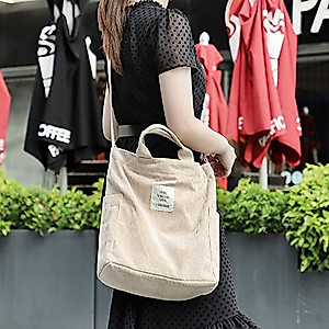 WantGor Large Tote Bag for Woman, Women's Crossbody Shoulder Handbags Big Capacity Shopping Bag (Beige)