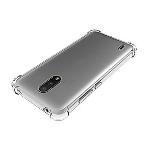Ytaland Case for Nokia C2 Tava, C2 Tennen (2020),with Tempered Glass Screen Protector. Crystal Clear Soft Silicone Shockproof TPU Transparent Bumper Protective Phone Case Cover