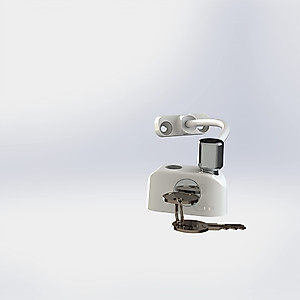 House Guard Child Safety Locks Window Door Cable Ventilator Kid Lock Baby Security Locking Keyed Opening for Baby Protection Prevent Children Falling Window Lock (White)