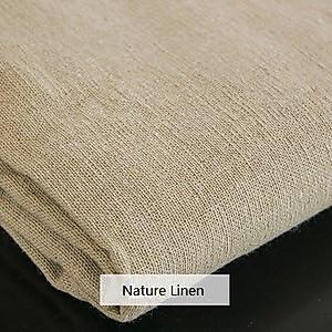 Embroidery Linen Fabric by The Yard - 5 Yard Linen Embroidery Fabric Plain Solid Color Cloth, 62 Inch Wide Linen Fabric by The Yard for Needlework, Tablecloth, Curtain, Garments Craft