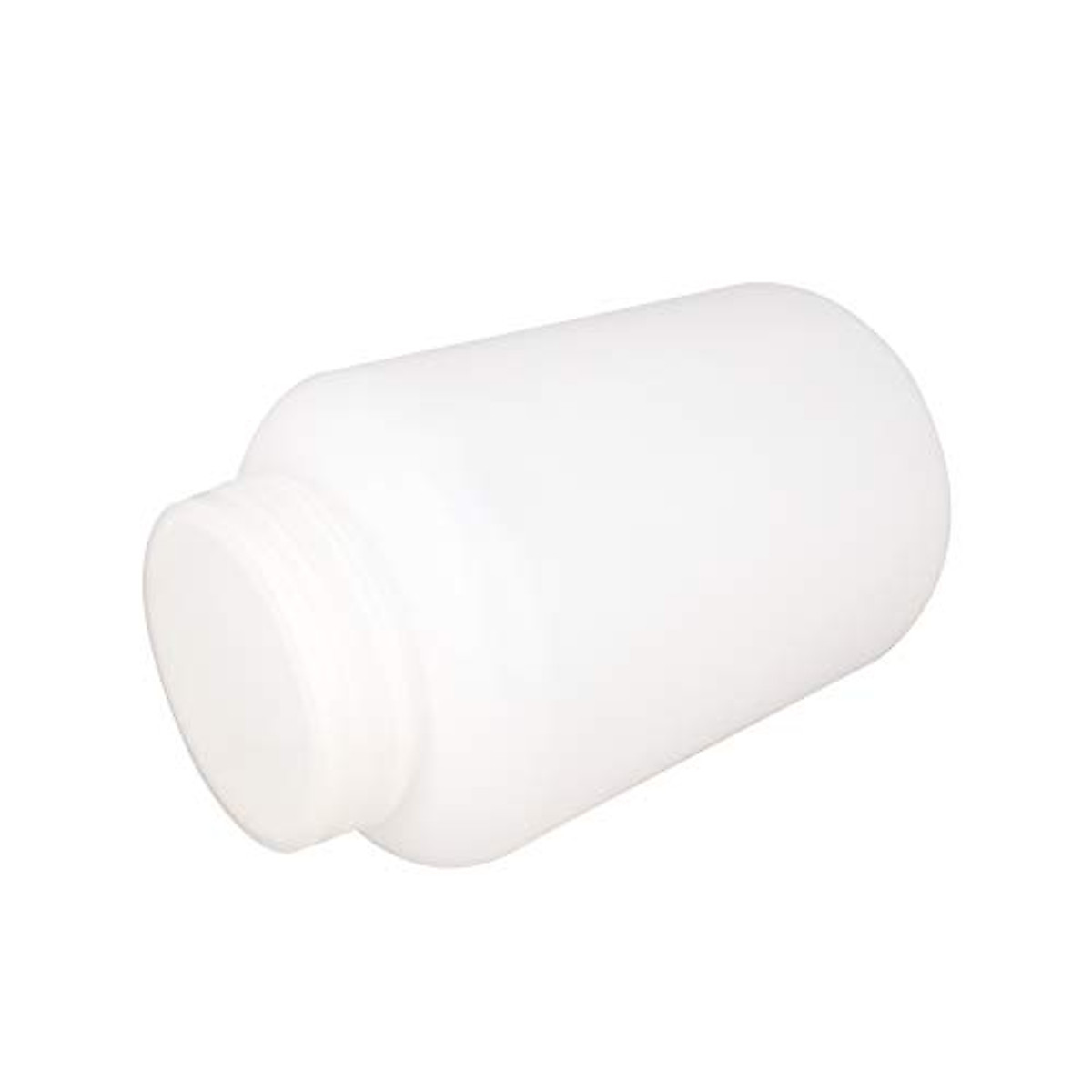 Othmro 1Pcs 2000ml Plastic Empty Bottles, Lab Cylindrical Chemical Reagent Polyethylene Bottle, Wide Mouth Laboratory Reagent Bottle, Sample Sealing Liquid Storage Container White Translucent