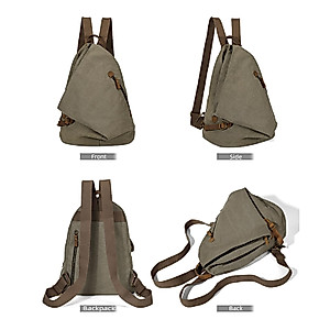 Canvas Vintage Backpack – Large Casual Daypack Outdoor Travel Rucksack Hiking Backpacks for Men Women