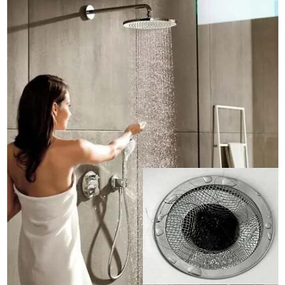 Beyoslf 10PCS Mesh Sink Drain Strainer Hair Catcher, 2.125'' Stainless Steel Slop Basket Filter Trap, Bathtub Sink Drain Screen Filter Cover Mesh Bathroom Bathtub RV Laundry Lavatory Balcony Utility