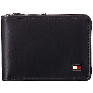 Tommy Hilfiger Men's Genuine Leather Slim Ziparound Wallet