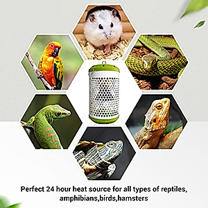 Smart Reptile Heater with Auto Temperature Control, Installation Kit and Anti-Biting Line, Design for Chameleon, Snakes, Lizards, Chicks, Amphibian and Turtle (50W_Small)