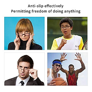 iGeyzoe 16 Pairs Eyeglasses Ear Grip Ear Hooks, Anti-Slip Holder Eyeglasses Stoppers Temple Tips Sleeve Retainer Eyewear Retainers Spectacle Stay For Eyeglasses, Sunglasses, Reading Glasses (Black)