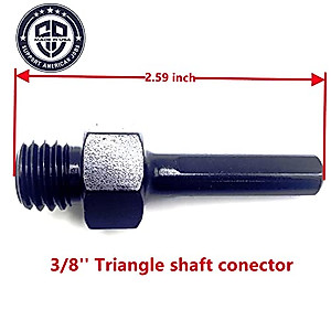 Core Drill Bit 5/8-11 to 3/8 Arbor Adapter for Threaded Diamond Hole Saw Triangle Drill Sanding Attachment Arbor Shaft Adapter (1)