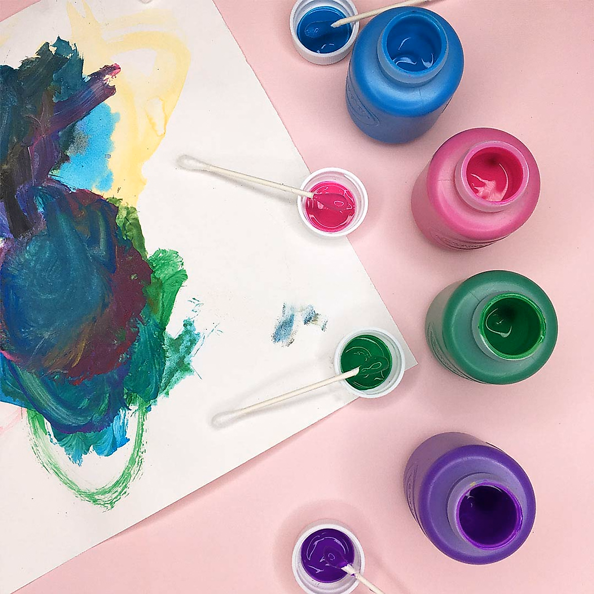 Swisspers Cotton Swabs, 100% Cotton Double-Tipped, White Plastic Sticks, 300 Count Package