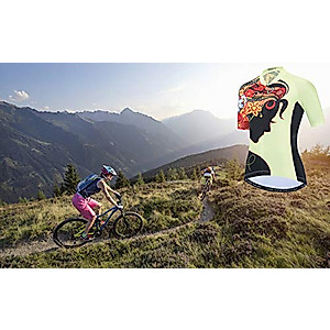 PSPORT Women's Cycling Jersey Summer Lady Short Sleeve Bike Clothing Biking Jerseys
