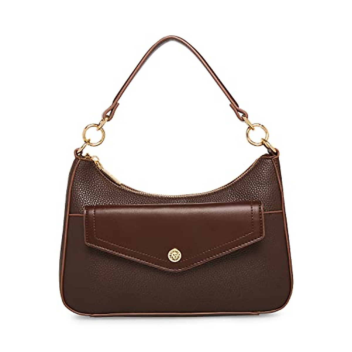 Anne Klein Womens Anne Klein W/ shoulder bag w pouch, Espresso/Espresso/Milk Choc-drk Choc, One Size US