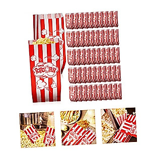 Yardwe 100pcs Popcorn Popcorn Packaging Bag Mini Food Containers Mini Containers Mini Snack Containers Movie Night Popcorn Bowl Paper Chicken Box Concession Popcorn Bags Popcorn Supply