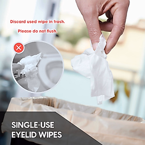 Clear C Eyelid Wipes Pre-Moistened for Dry Eyes – Rinse Free Eye Lid Cleaning Wipes – Individually Wrapped Travel Eye Wipes, 1 Box of 30