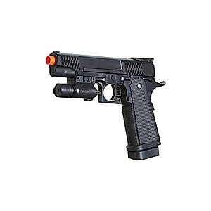 P2 Spring Powered Airsoft Pistol Plastic Lightweight/ (Black)-