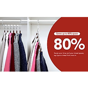 RAbrand Metal Magic Hangers Clothes Hangers Closet Space Saving Hanger Wardrobe Clothing Hanger Organizer Cascading Hangers Stainless Steel Hangers Updated Hook Design