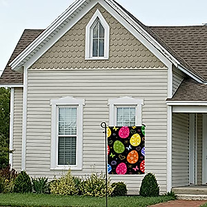 My Little Nest Seasonal Garden Flag Easter Eggs Butterfly Vertical Garden Flags Double Sided for Home Farmhouse Yard Holiday Flag Outdoor Decoration Banner 12"x18"
