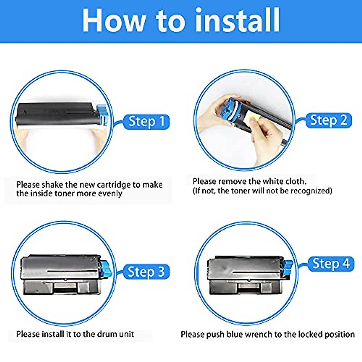 LCL Compatible Toner Cartridge Replacement for OKI B412dn B432dn B512 B512DN 45807101 45807105 7000 Pages MB472dnw MB492dn MB562dnw (1-Pack Black)