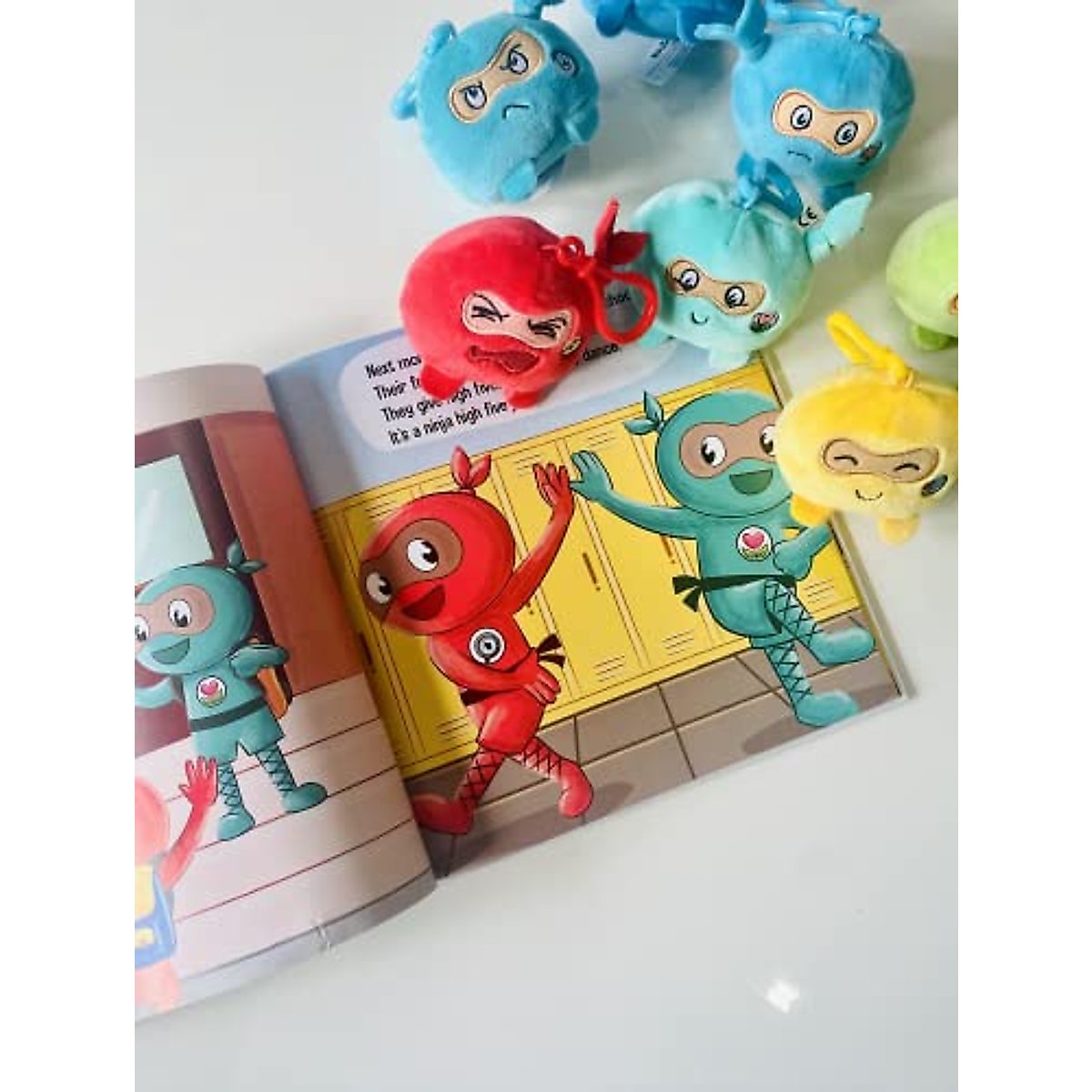 Ninja Life Hacks Emotions and Feelings Toy Book Box Gift Set (Plush Toys 1-8: Angry Ninja, Positive Ninja, Kind Ninja, Helpful Ninja, Inventor Ninja, Grumpy Ninja, Lazy Ninja, Earth Ninja)