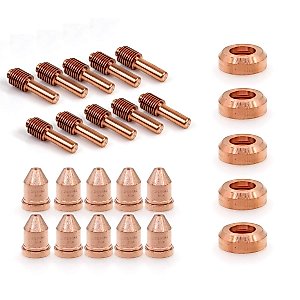 Plasma Cutting Electrode 212724 Tip 219682 Shield Cup 212736 for Miller ICE-100T/TM Cutter Torch 25pcs