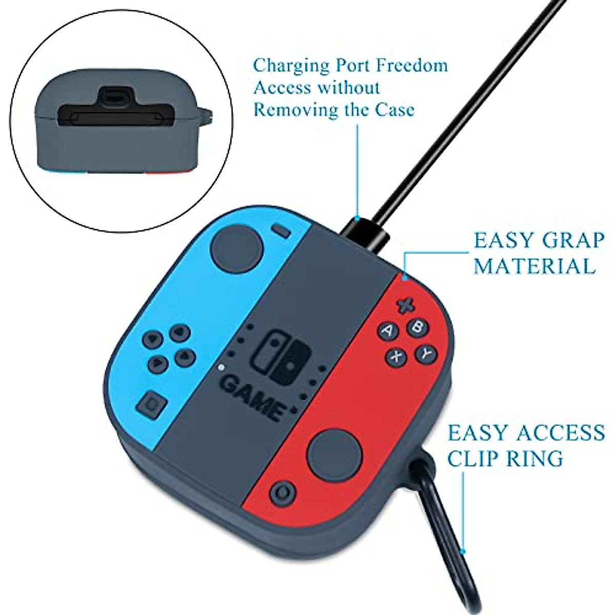 Powerbeats Pro Case, 3D Cute Cartoon Stylish Shockproof Protective Silicone Case Cover for Powerbeats Pro with Keychain Accessories for Boys Men Teens Kids (Switch Case)