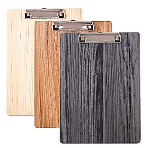 Office Supply Clipboard Wood A4 A5 Clipboard Maple Writing Pads Exam Clip Board Office School Supply Thing Item Folder Paper Desk Stationery Accessory Durable Low Profile Clip (Color : Black 1pcs)