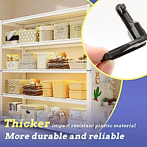 Terixe 16 Pcs Post Inserts Connectors for Whalen and Costco 5 Shelf Heavy Duty Shelving Unit - PP Plastic, Injection Molded, Sturdy Support - Black, Includes 8 Post Corner Connectors and 8 Post Caps