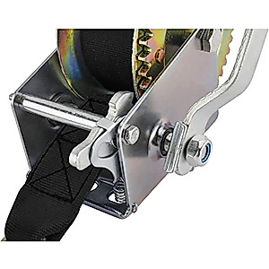 8MILELAKE Heavy Duty 1000lbs Hand Winch Crank Strap Gear Winch for Trailer Boat ATV